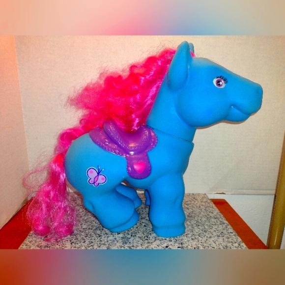 unknown | Toys | My Little Pony Cabbage Patch Blue Horse With Purple ...